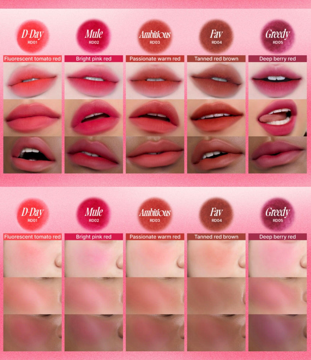 Lip&Cheek Blurry Pudding Pot-RD03 Ambitious | 'Uka Cosmetics